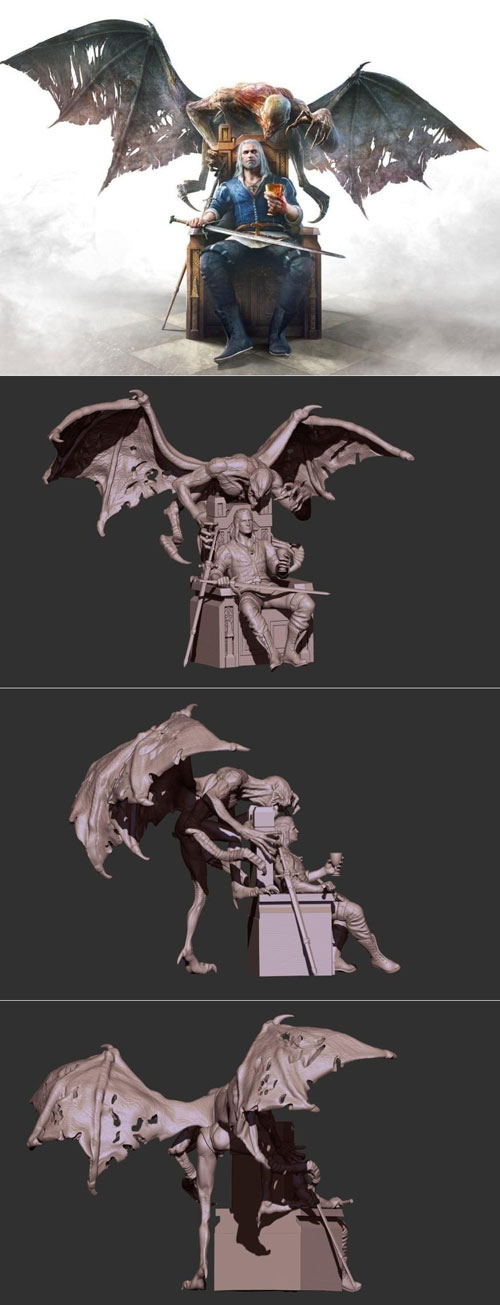 Gerald - The Witcher Monster 3D STL » GFXBuild